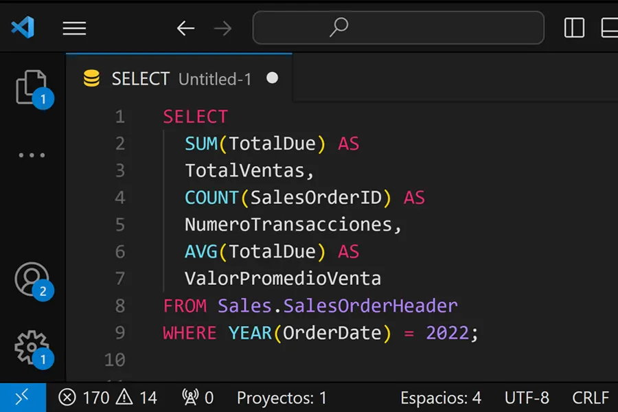 ¿Cómo obtener la suma, el total de registros y el promedio en SQL con ...