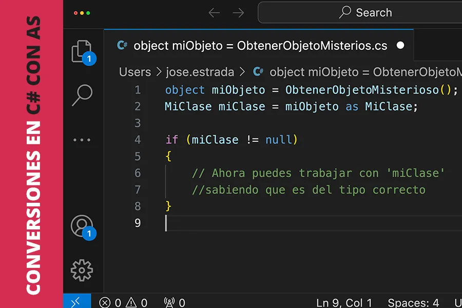 El truco de C# que necesitas saber: dominando 'as' en la conversión de tipos | Estrada Web Group